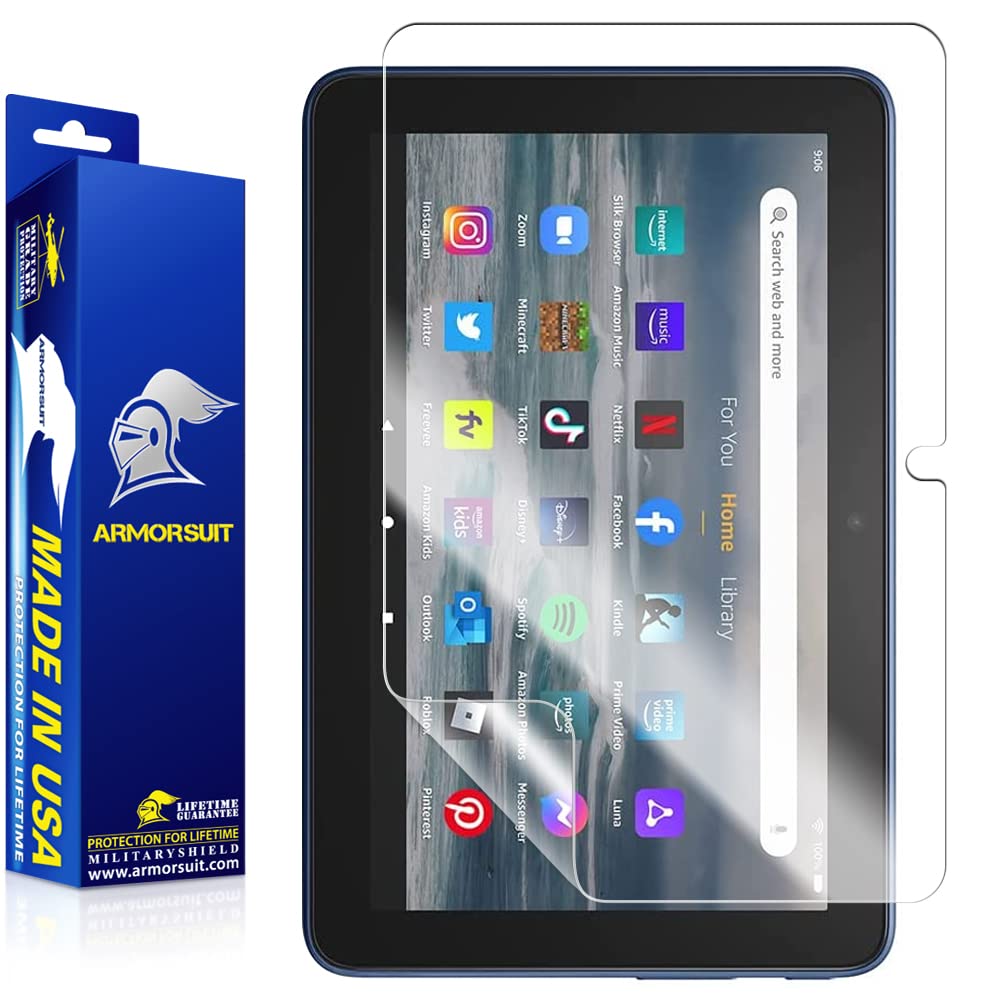 ArmorSuit 2 Pack Screen Protector for Amazon Fire 7 Tablet/Fire 7 Kids (12th Gen, 2022 Release) MilitaryShield Max Coverage HD Clear Film - Made in USA