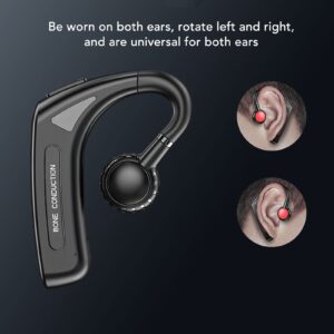 Lazmin112 Bluetooth Earbuds,Stereo BT 5.0 Multifunctional Hands Earpiece for Deaf,Ear Hook Earphone for Sports Running Driving