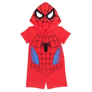 marvel avengers spider-man toddler boys short sleeve romper spiderman 5t