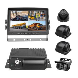 vsstech mobile dvr system 4 channel 1080p h.265 512 gb ahd vehicle car dvr video recorder loop record with ir night vision waterproof front side rear camera 7 inch vga monitor for truck bus camper van