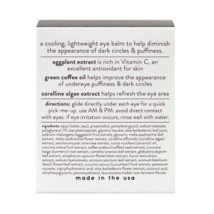 Cleen Beauty Cooling Eggplant Eye Balm | Under Eye Stick | Dark Circles Under Eye Treatment for Women | Puffy Eyes Treatment - Paraben Free | 0.5 Oz