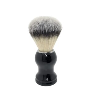 csb shaving brush synthetic nylon hair knot with bright pure black plastic handle - vegan shave brushes for men