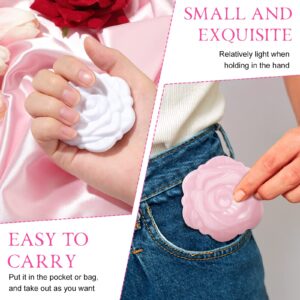 30 Pcs Compact Mirrors Bulk Pink Rose Bridal Wedding Shower Party Favors Flower Makeup Mirror Handheld Pocket Foldable Guest Women Bridesmaids Gifts Travel Breast Cancer Awareness Christmas Supplies