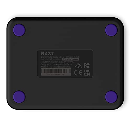 NZXT Signal 4K30 Full HD USB Capture Card - ST-SESC1-WW - 4K60 HDR and 240Hz at Full HD (1080p) - Live Streaming and Gaming - Zero-Lag Passthrough - Open Compatibility