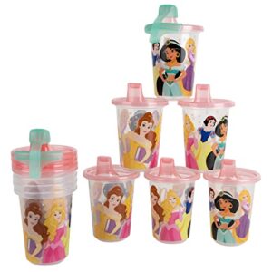 The First Years Take & Toss Disney Princess Sippy Cups - Reusable Toddlers Cups with Lids - Kids Party Pack with 2 Travel Caps - 10 Oz - 10 Count