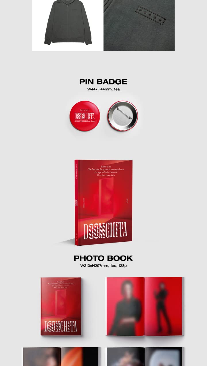 SECRET NUMBER DOOMCHITA 4th Single Album Medium Version CD+1p Poster+Hood Zip-Up+1ea Pin Badge+128p PhotoBook+1p Polaroid+1ea Message Card+2p PhotoCard+1p Folding Poster On Pack+Tracking Sealed