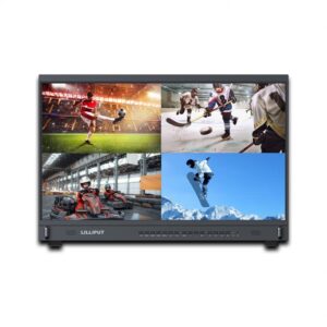 lilliput 31.5" bm310-4ks-abbp broadcast monitor 4k/full hd for taking photos & making movies with multiple signal inputs 3g sdi, hdmi, dvi,vga quad view split, 3d lut, hdr with gold mount plate