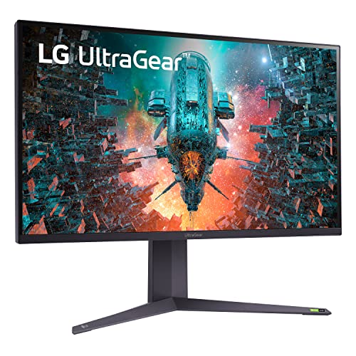 LG UltraGear UHD 32-Inch Gaming Monitor 32GQ950-B, Nano IPS 1ms (GtG) with ATW, VESA DisplayHDR 1000, NVIDIA G-SYNC, and AMD FreeSync, 144Hz, Black