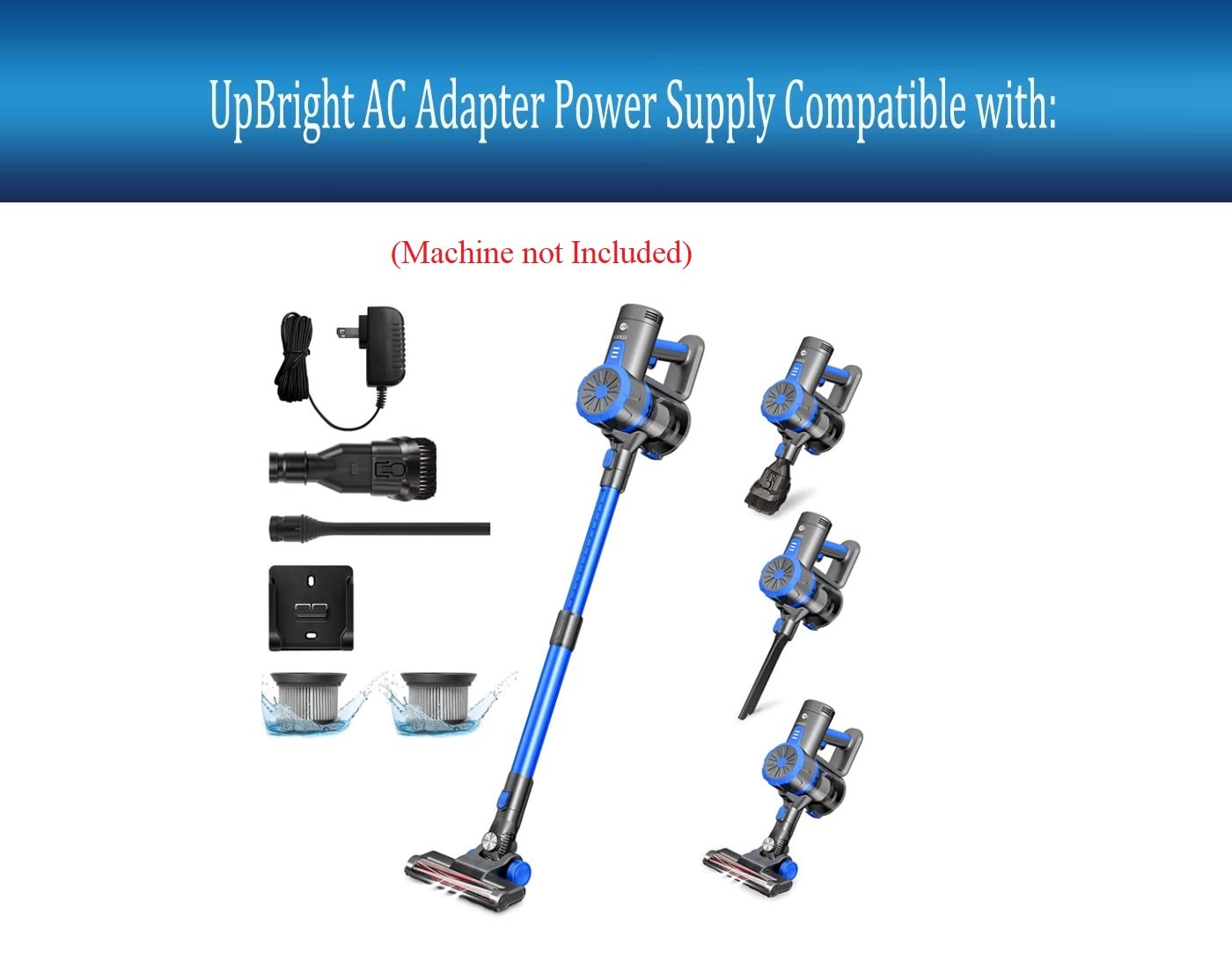 UpBright 26V AC/DC Adapter Compatible with EIOEIR E20 Pro E20Pro HC-20G HC20G 22.2V 2200mAh 22.2VDC Lithium ion Battery 200W 4 in 1 Lightweight Cordless Stick Vacuum Cleaner 26VDC Power Supply Charger