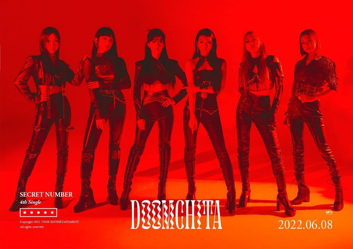 DREAMUS Secret Number DOOMCHITA 4th Single Album Normal Version CD+128p PhotoBook+1p Polaroid+1ea Message Card+2p PhotoCard+1p Folding Poster On Pack+Tracking Sealed