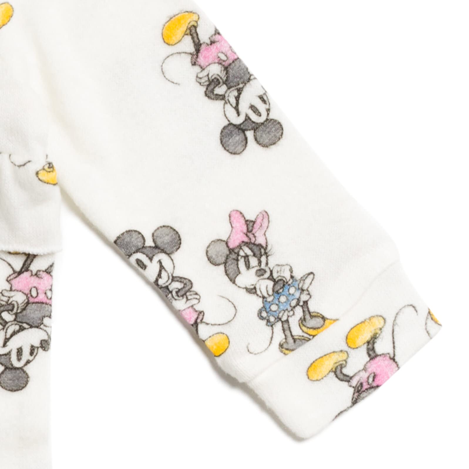 Disney Mickey Mouse Minnie Mouse Newborn Baby Girls Snap Sleep N' Play Coverall White 0-3 Months