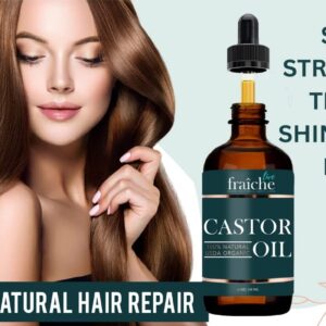 Organic Castor Oil (4oz) + Filled Mascara Tube, 100% USDA Pure, Cold Pressed, Hexane Free Lash Serum by Live Fraiche - Hair Growth Oil for Eyelashes, Eyebrows, Hair - Brow and Hair Treatment Oil