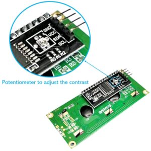 DIYables 2pcs LCD I2C 1602 for Arduino, ESP32, ESP8266, Raspberry Pi