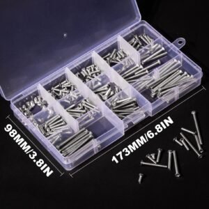 Zmbroll M3 Phillips Flat Head Machine Screws,304 Stainless Steel Countersunk Fasteners Bolts Assortment Kit M3 x 5mm/8mm/10mm/12mm/14mm/16mm/18mm/20mm/25mm/30mm/35mm/40mm