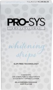 pro-sys whitening strips kit, sensitive teeth whitening tray, stain remover, teeth whitener, 28 strips