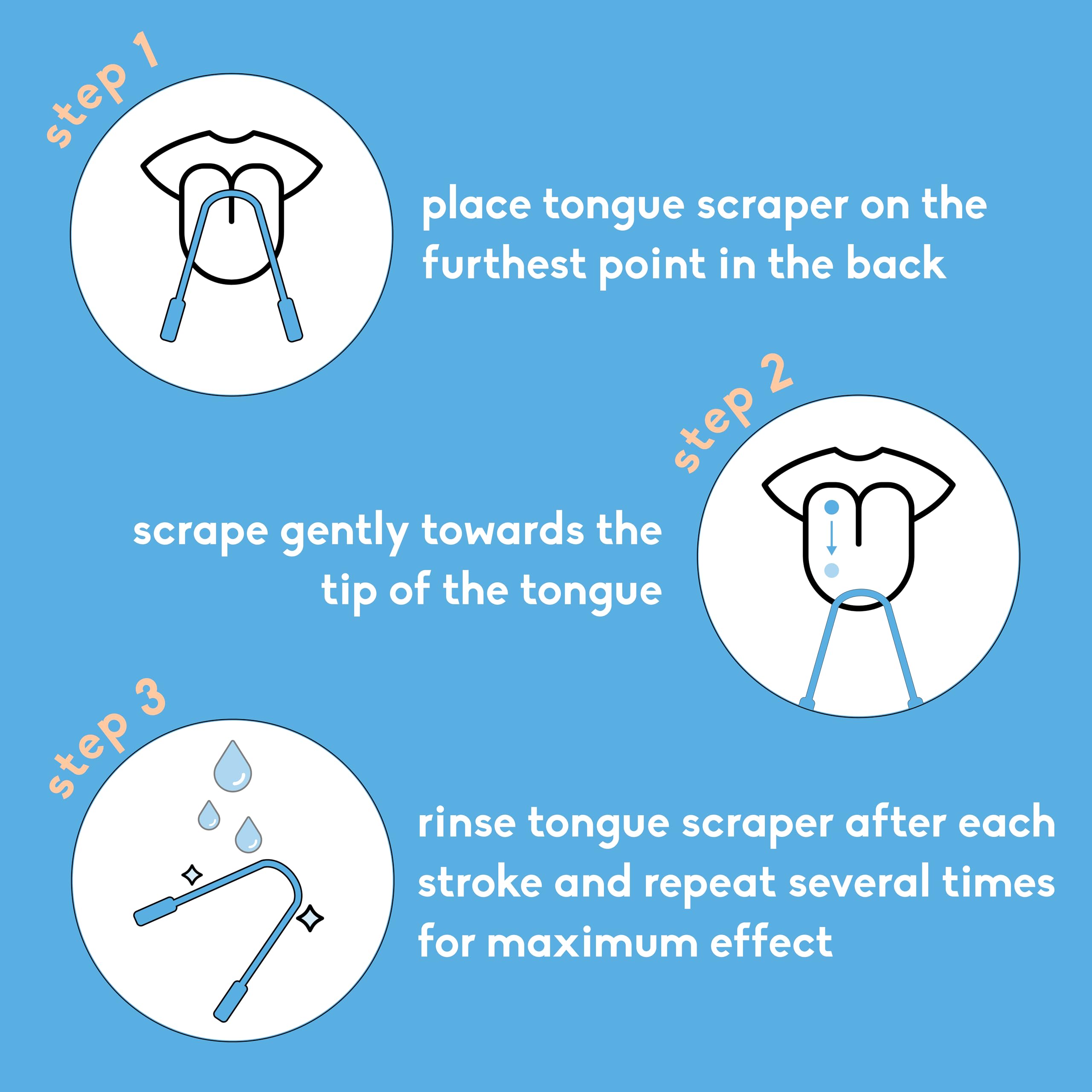 The Humble Co. Tongue Scraper – 100% Stainless Steel Tongue Cleaner, For Superior Oral Care, Dental Hygiene and Tongue Cleaning, Helps Eliminate Bad Breath, BPA Free (2pk)