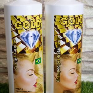 KERA FRUIT Cirugia Capilar Gold Diamond 16oz Incluye Shampoo Tratamiendo De Keratina Oro