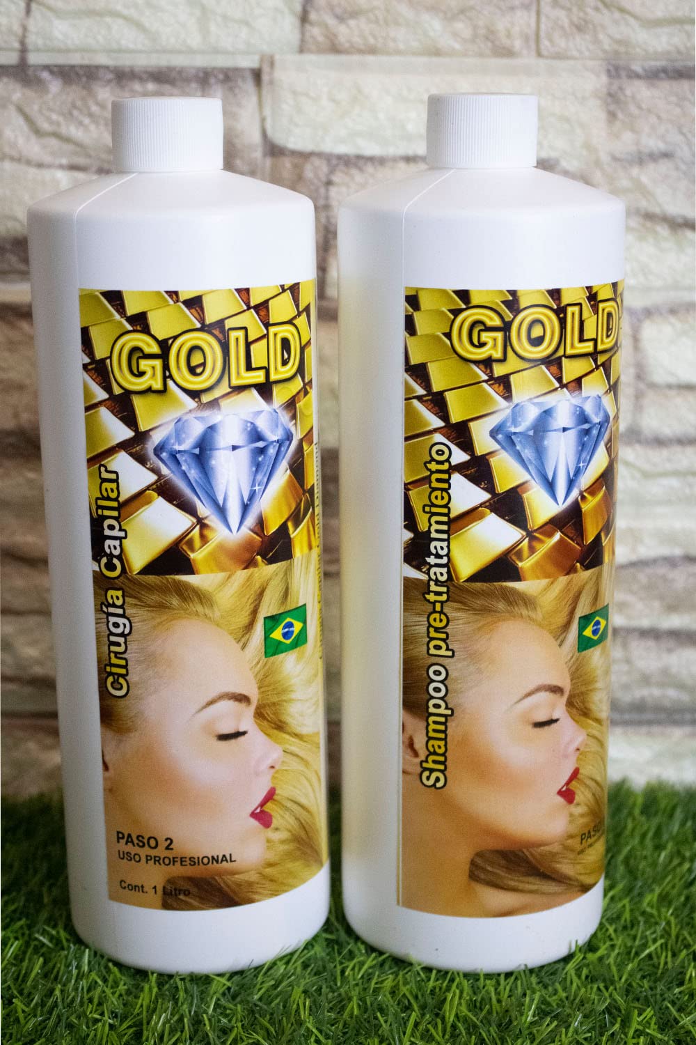 KERA FRUIT Cirugia Capilar Gold Diamond 16oz Incluye Shampoo Tratamiendo De Keratina Oro