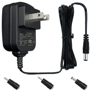 12v 1a 5ft power supply adapter,100-240v 50/60hz ac to dc 12v 1000ma 12w 5.5mm*2.1mm universal wall charger with dc connectors 5.5 * 2.5mm/3.5 * 1.35mm/4.0 * 1.7mm, center positive, ul fcc vi