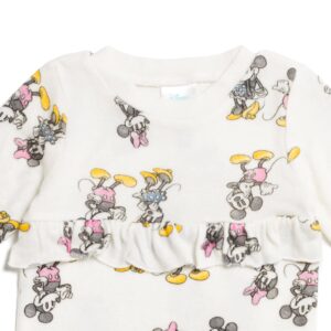 Disney Mickey Mouse Minnie Mouse Newborn Baby Girls Snap Sleep N' Play Coverall White 0-3 Months