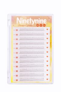 ninetynine 240pcs v shape bottom lower lash (6-7mm) natural individual false eyelash extension soft handmade bottom lashes clusters