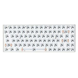 84keys rgb diy mechanical keyboard, 75% tkl wired gaming keyboard diy kit with rgb backlight, hot swappable 3pin 5pin switch shaft, usb type c wired connection(silver white)