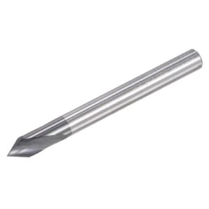 uxcell spotting drill bits 5mm dia 5mm shank 60 degree solid carbide altisin coated 2 flutes round shank drilling cutter