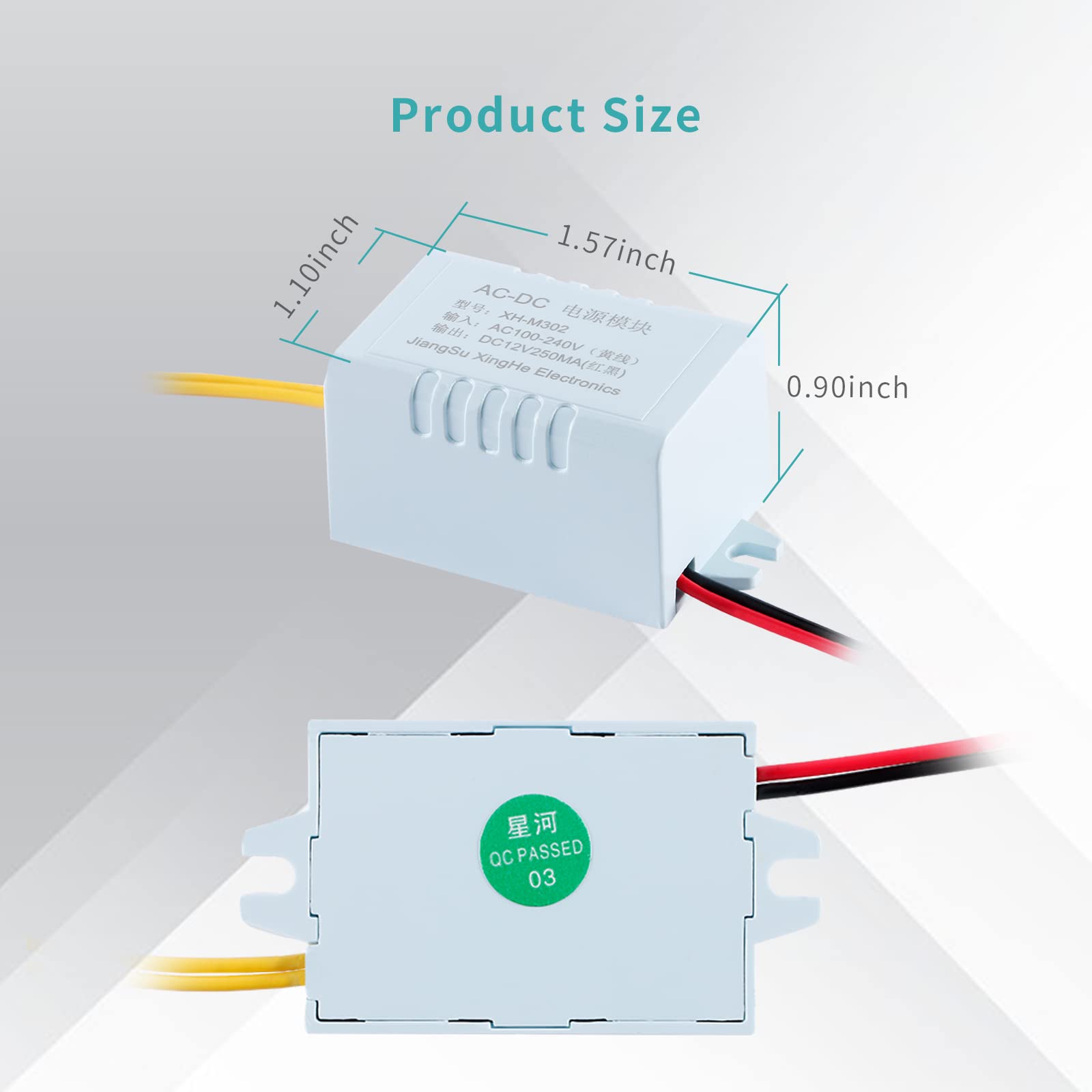 EC Buying AC DC Power Adapter, AC- DC Power Module 12V 250mA Switching Power Module Input AC 110-240V Output DC 12V 3W, Used in Consumer Electronics, Instrumentation, and Smart Home, Etc. (2PCS)