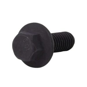 lionmax m6 x 12mm hex head flange bolts, hex flanged bolts with black oxide finish, rust-resistance, grade 10.9 carbon steel, quantity 50