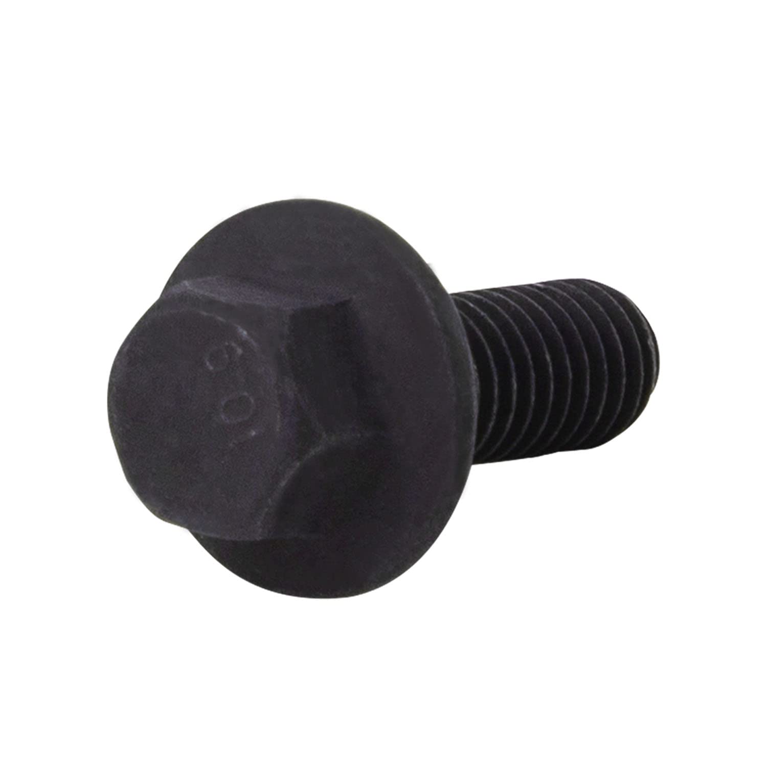 LIONMAX M6 x 12mm Hex Head Flange Bolts, Hex Flanged Bolts with Black Oxide Finish, Rust-Resistance, Grade 10.9 Carbon Steel, Quantity 50