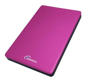 sonnics 500gb pink external portable hard drive type c usb 3.1 compatible with windows pc, apple mac, smart tv, xbox one/series x & ps4 /ps5