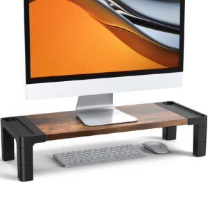 huanuo monitor stand riser, adjustable laptop stand riser, height adjustable monitor stand for laptops, computers, printers, imac, pc, desktop ergonomic monitor riser for home & office, hnms03v