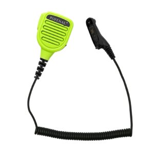 pofenal apx 6000 apx 4000 water-proof radio microphone remote shoulder mic with 3.5mm audio jack compatible with motorola xpr 6550 xpr 7550 (xpr 7550e mic, green)