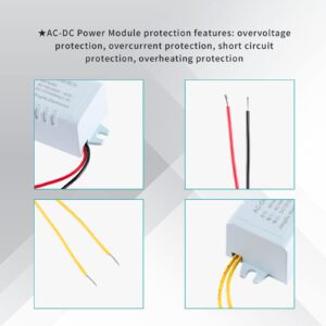 EC Buying AC DC Power Adapter, AC- DC Power Module 12V 250mA Switching Power Module Input AC 110-240V Output DC 12V 3W, Used in Consumer Electronics, Instrumentation, and Smart Home, Etc. (2PCS)