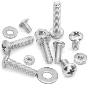 700Pcs Nuts and Bolts Assortment Kit, SATANTECH 4-40#6-32#8-32#10-24 Phillips Pan Head Assortment Stainless Steel Bolts Nuts Flat Washers Nuts Bolts with Case