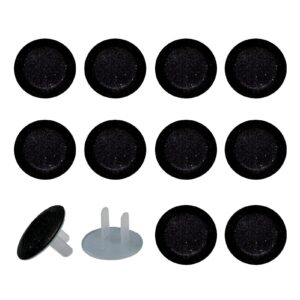 24 pack outlet covers baby proofing, child safety plug covers for electrical outlets, black starry sky round socket covers for kids toddler protection