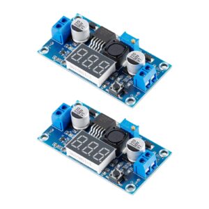 ec buying lm2577 dc-dc boost module, digital display board adjustable with led display digital voltmeter boost converter, digital display board circuit board input 4-35v output current 3a (2pcs)