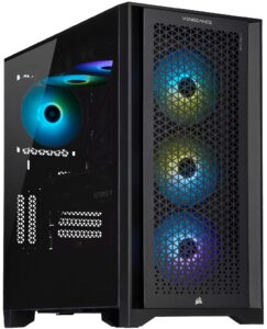 corsair vengeance i7300 series gaming pc (liquid cooled intel® core™ i7 12700k cpu, nvidia® geforce rtx™ 3070 graphics, 16gb vengeance rgb pro ddr4 memory, 1tb m.2 nvme ssd) black