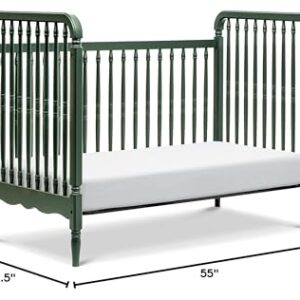 Namesake Liberty 3-in-1 Convertible Spindle Crib with Toddler Bed Conversion Kit in Forest Green, Greenguard Gold Certified (M7101FRGR)