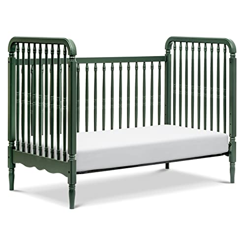 Namesake Liberty 3-in-1 Convertible Spindle Crib with Toddler Bed Conversion Kit in Forest Green, Greenguard Gold Certified (M7101FRGR)