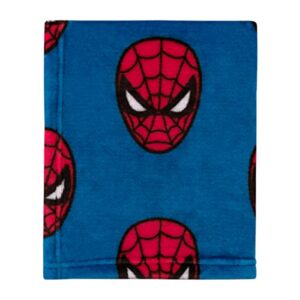 marvel spiderman royal blue and red super soft baby blanket