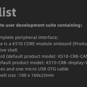 Kendryte K510 CRB-KIT Developer Kit Based on Dual-core 64-bit RISC-V AI SoC Chip 512M LPDDR3+16GB eMMC 5.1 Storage Support Linux System for AI Deep Learning