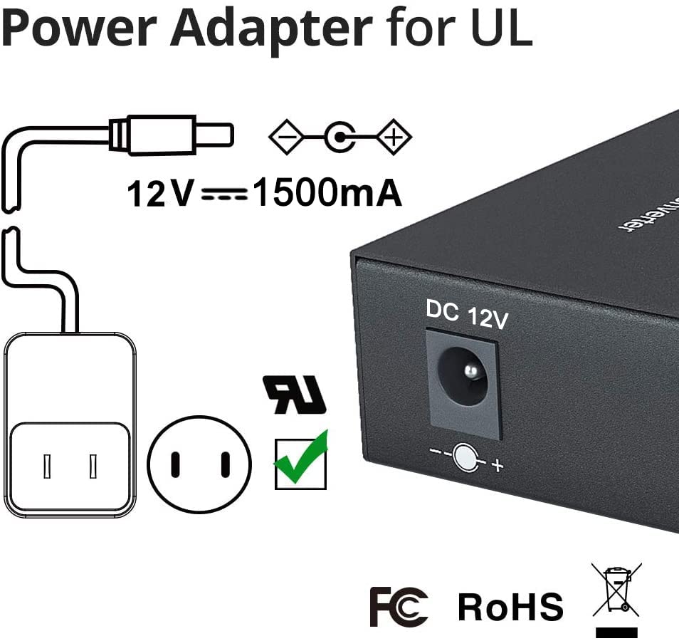 10Gtek 5-Port 2.5G Multi-Gigabit Ethernet Network Switch, 5 x 2.5GBASE-T Compatible with 10/100/1000/2500Mbps, Plug & Play | Ethernet Splitter | Lifetime Warranty