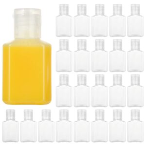 100pcs 1oz travel bottles with caps mini small plastic travel shampoo bottles empty bottles, refillable cosmetic containers with flip cap clear portable small bottles for liquid, lotions, toner, body