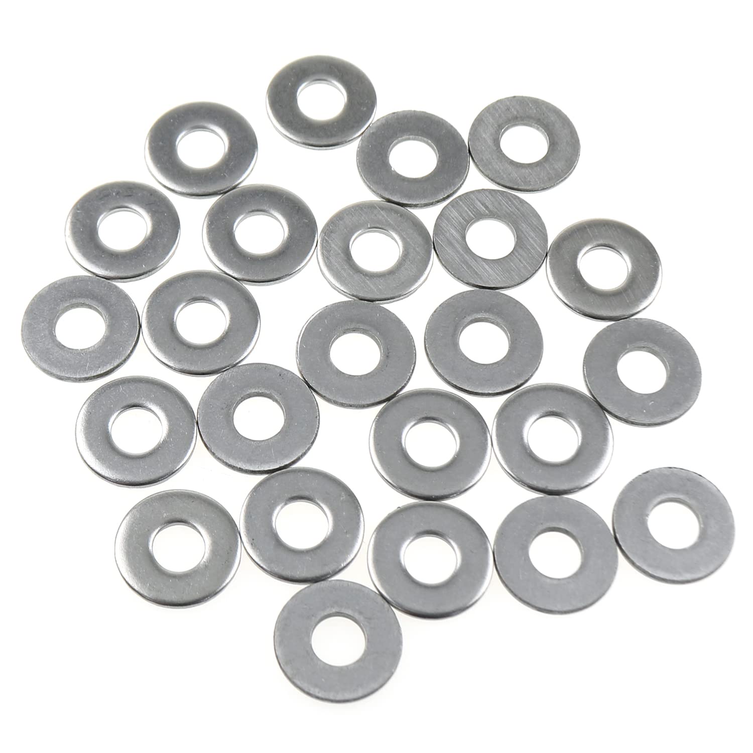 Flat Washer LUORNG 24pcs M6 16mm Outer Diameter 304 Stainless Steel Flat Washer Adjustment Hardware Fitting Accessories Metal Plain Gasket for Bolts & Screws