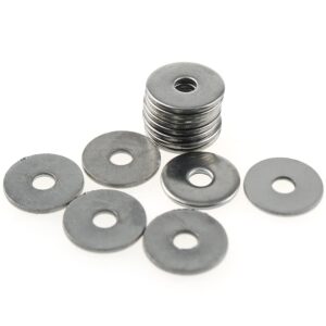 Flat Washer LUORNG 24pcs M6 16mm Outer Diameter 304 Stainless Steel Flat Washer Adjustment Hardware Fitting Accessories Metal Plain Gasket for Bolts & Screws