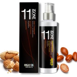 nuspa 11 in 1 almond oil moisture leave in conditioner detangler spray,argan oil conditioning cream daily hair moisturizer stay in conditioner,keratin cream hair serum for frizzy,dry damaged hair