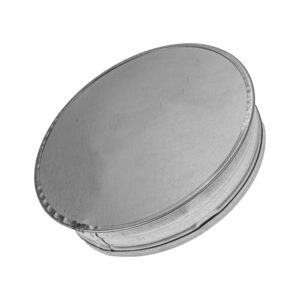 vent systems 4" inch pack of 2 metal tee caps. galvanized steel end cap. dryer vent cover. dryer duct end cap. 4in steel end cap. steel plug 4inch. round metal duct fitting. reusable