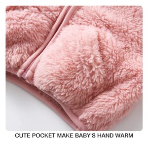 Tumaron Newborn Baby Girls Fleece Jacket Winter Clothes Coat Infant Sweater 9-12 Months