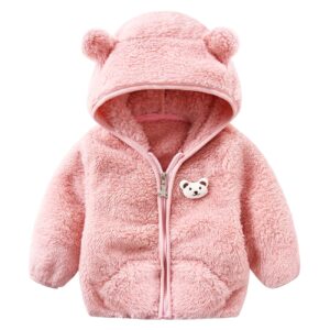 tumaron newborn baby girls fleece jacket winter clothes coat infant sweater 9-12 months